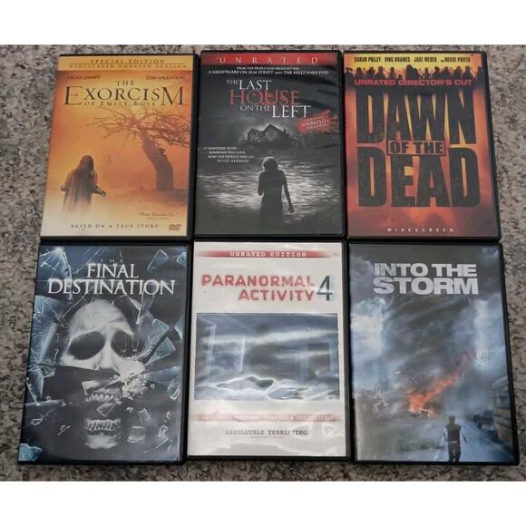 Media | Horror Dvd Lot Of 6 Dawn Of The Dead Paranormal Activity 4 Into ...